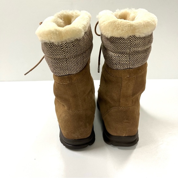 Abeo | Shoes | Abeo Lite Kiana Tan Suede Boots With Shearling Lining ...